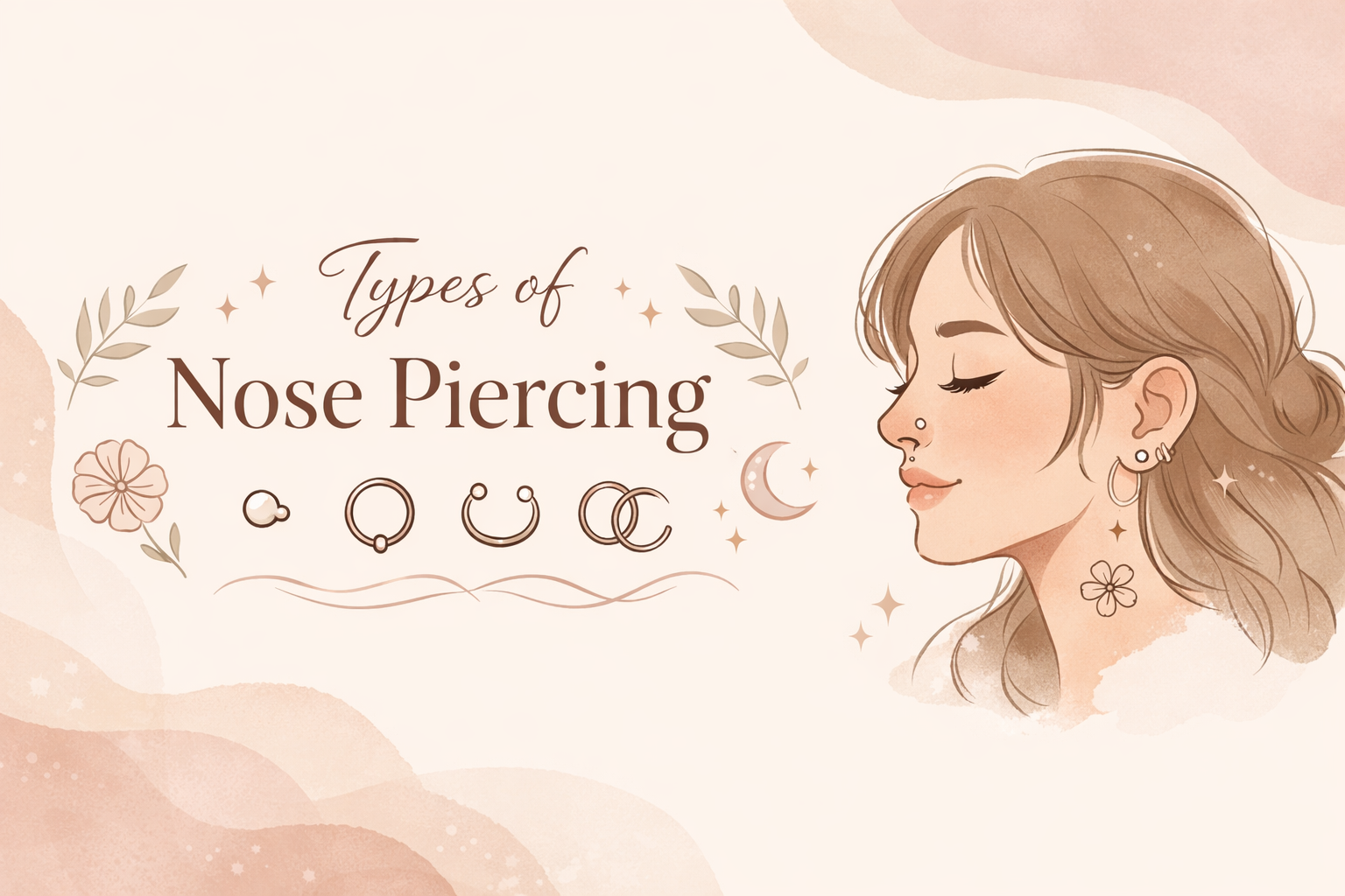 Types of Nose Piercing - Nostril, Septum, Bridge & More